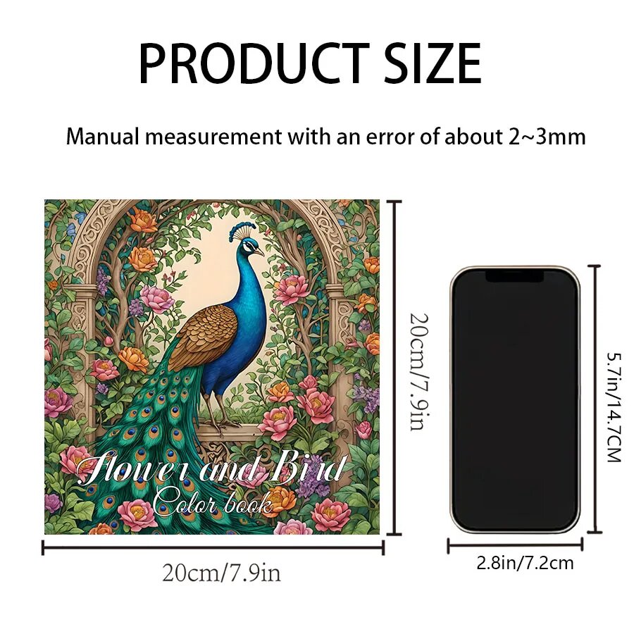 Набор раскрасок для взрослых Flower and Bird