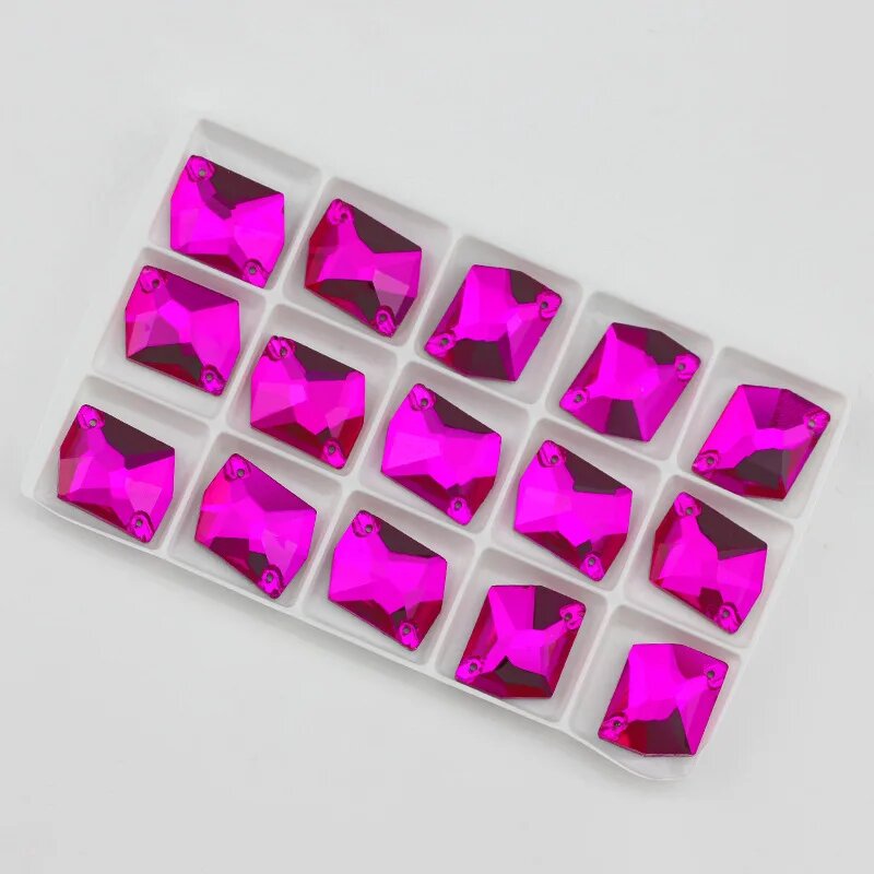 Бусины хрустальные 9x12mm, фиолетовые, Rose, 48шт