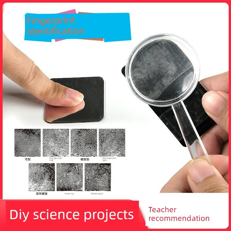 Набор для экспериментов по извлечению, сбору и анализу отпечатков пальцев, учебное пособие для детского сада, детский