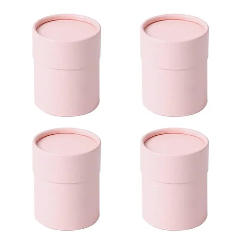 Мини-коробка для цветов картонная круглая Розовый, Pink-4pcs