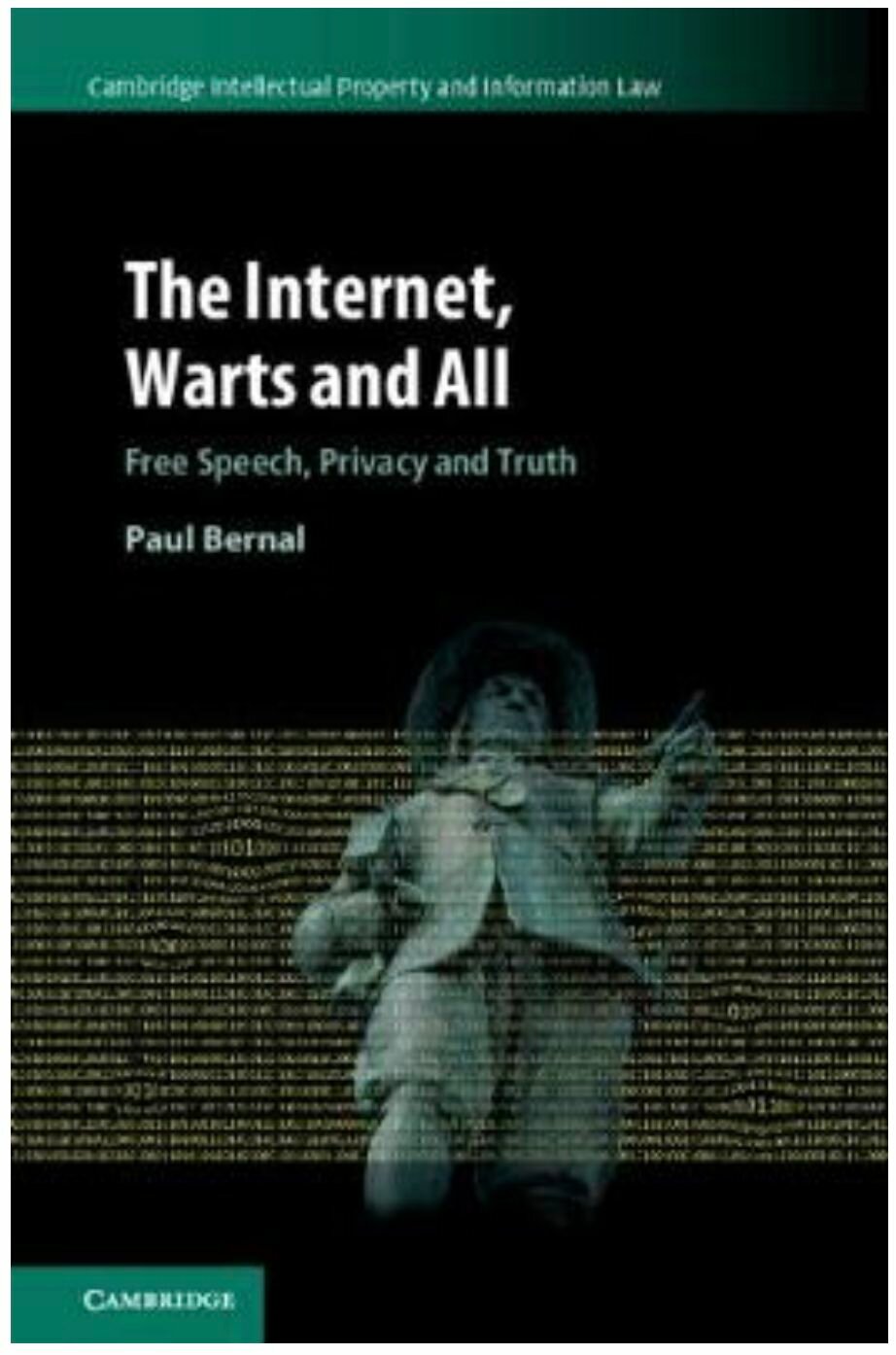 Книга на английском языке The Internet, Warts and All: Free Speech, Privacy and Truth