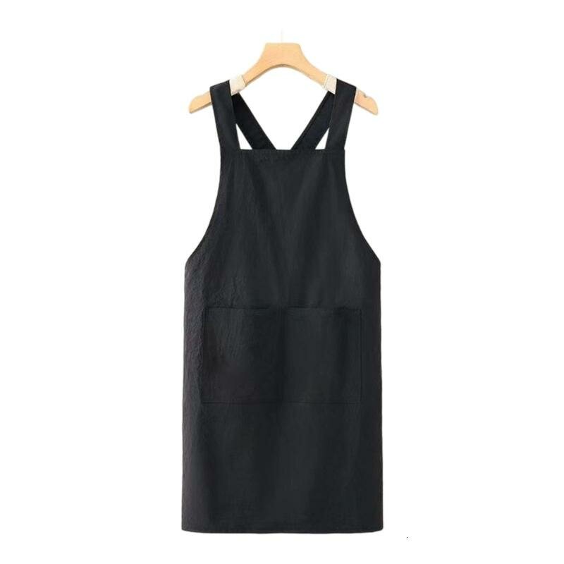 Стильный фартук с перекрестной спинкой и водонепроницаемыми вставками, Черный