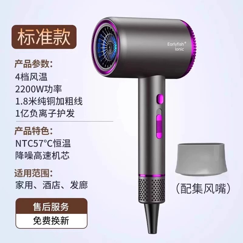 Фен в немецком стиле с отрицательными ионами, уход за волосами, постоянная температура, быстрое сушение, домашнее использование, мощный ветер, фен для салона красоты 713