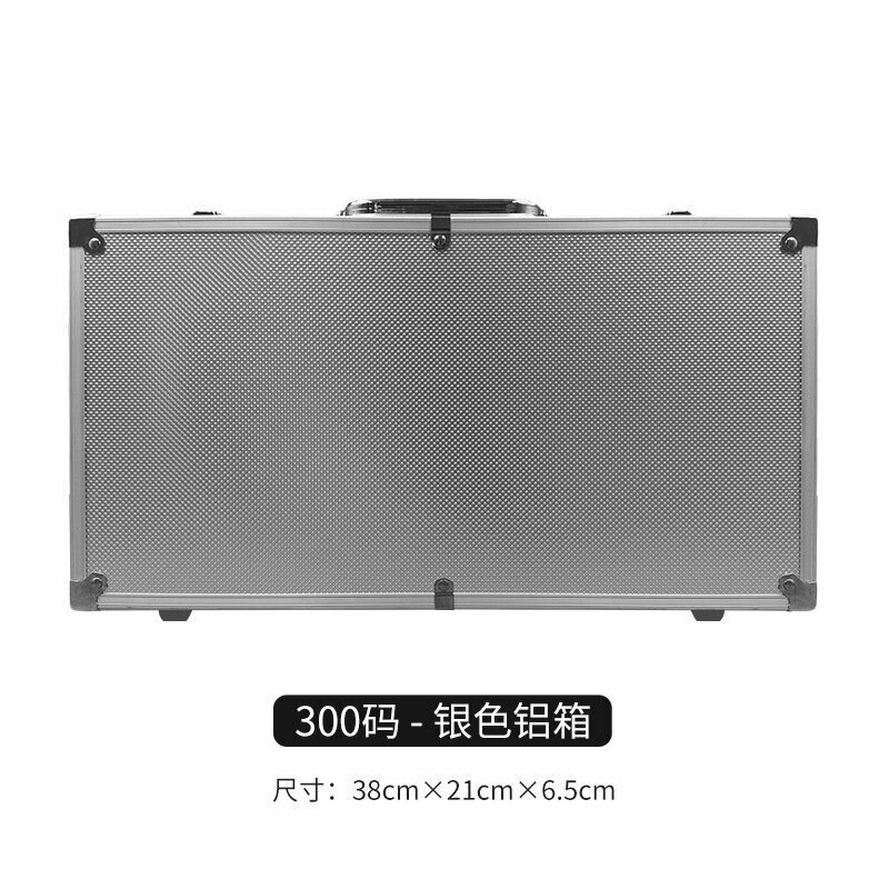 Специальный портативный кейс для покера Texas Hold'em, черный и серебристый алюминиевый бокс, 200, 300, 500, коробка для хранения
