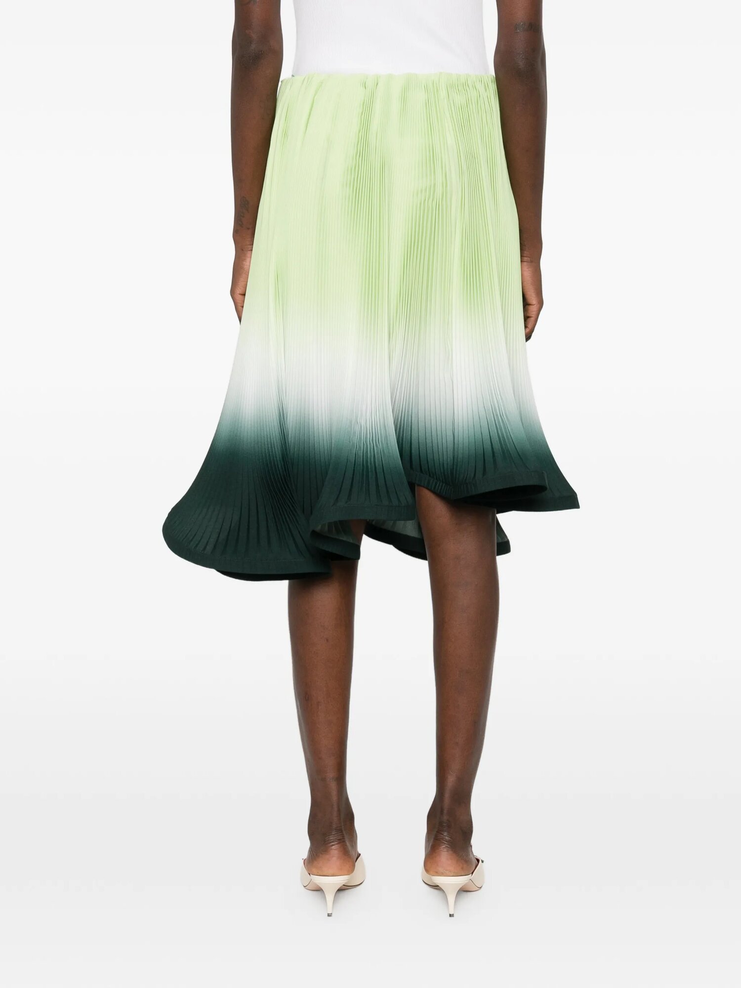 Юбка ROWEN ROSE Degradé-effect pleated skirt, размер 38, green — фото 1