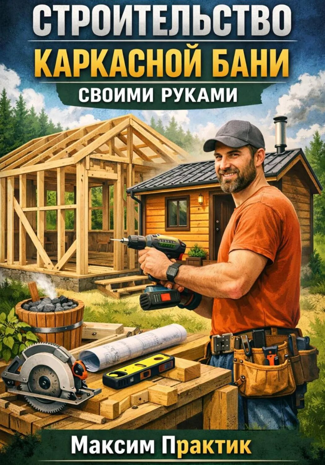 Строительство каркасной бани своими руками [Цифровая книга]