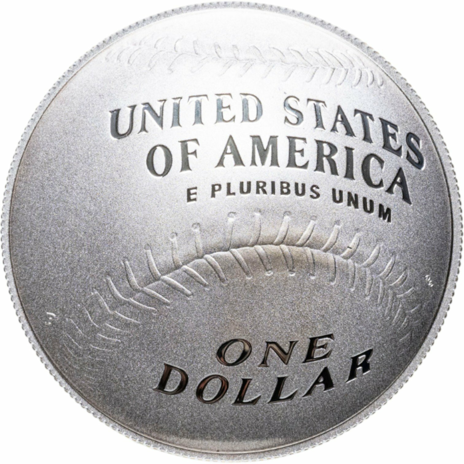 США 1 доллар 2014 "Бейсбол - Национальный зал славы бейсбола" в футляре, Серебро 900, в сохранности Proof