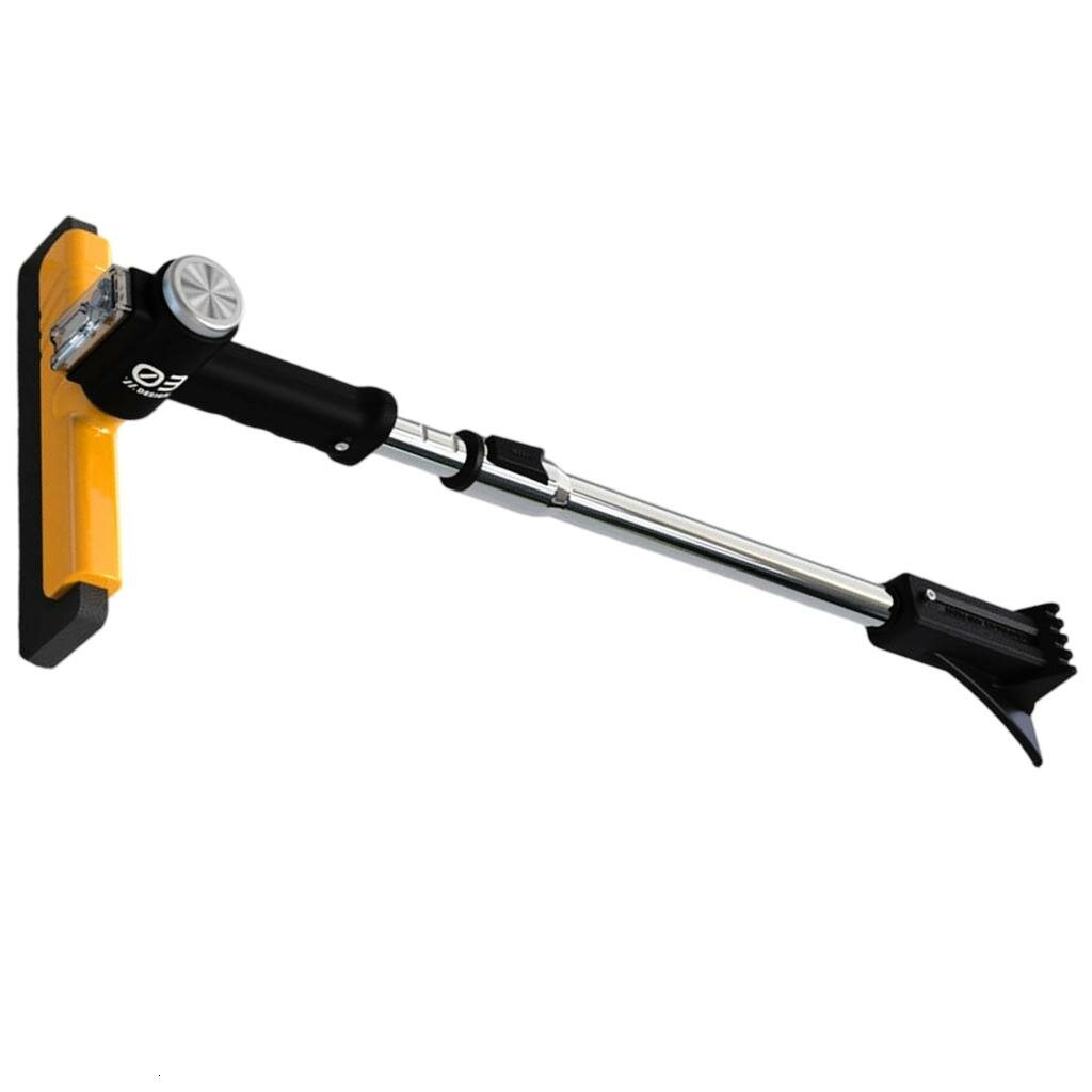 Щетка для снега автомобильная с удлиненной ручкой, Телескопический фонарь