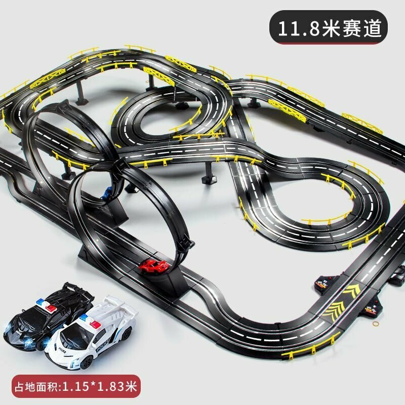 Игрушечная гоночная машина с дистанционным управлением для детей, гонка для двоих, большая трасса, электрический набор для мальчиков