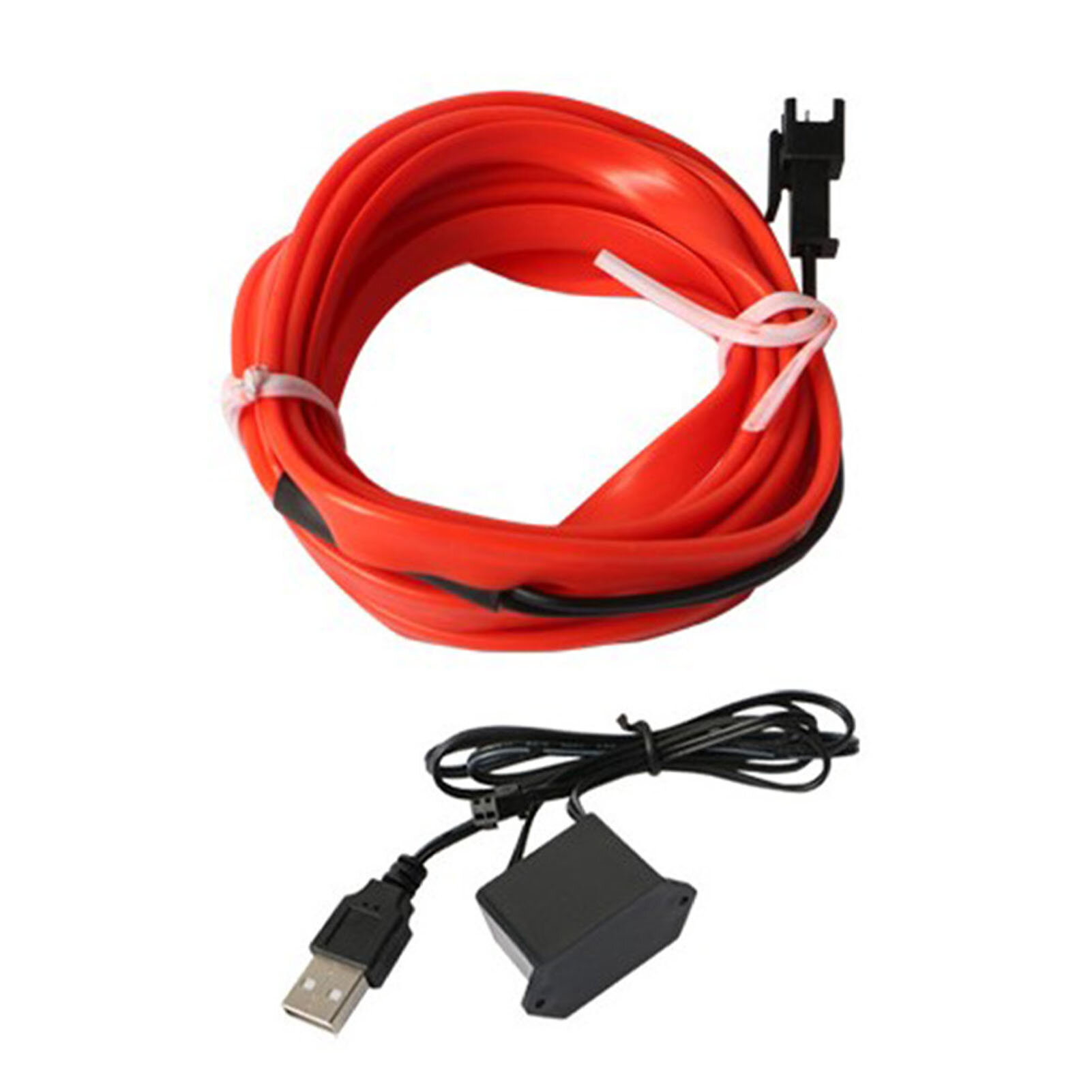 Автомобильная неоновая светодиодная лента с питанием от USB для создания атмосферы в салоне, 5 В, 9,8 фута, красная.