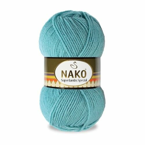 Пряжа Nako Superlambs special 313 (5 мотков по 100г/200м) голубой