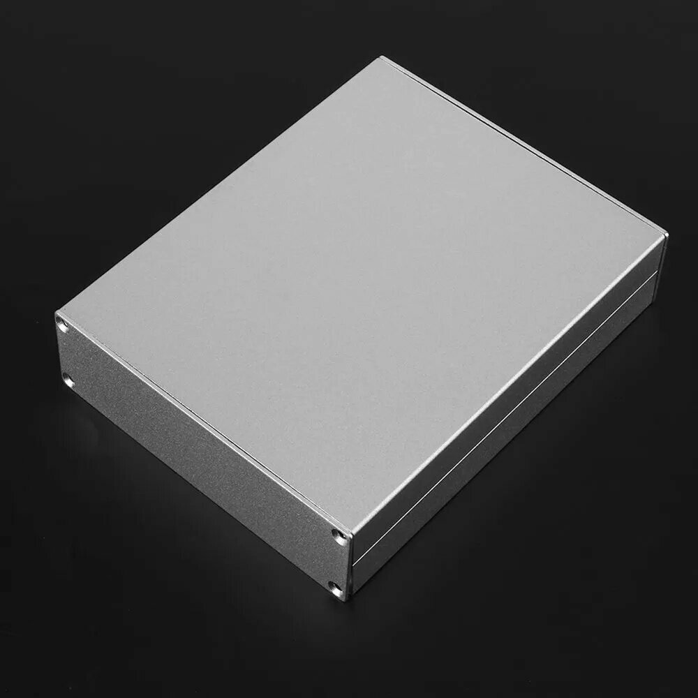 Алюминиевый корпус, разделенная печатная плата, экранированная электрическая коробка, 33x114x140 мм, сатиновое серебро, плоская