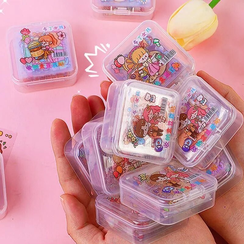 4 коробки прозрачных наклеек DIY