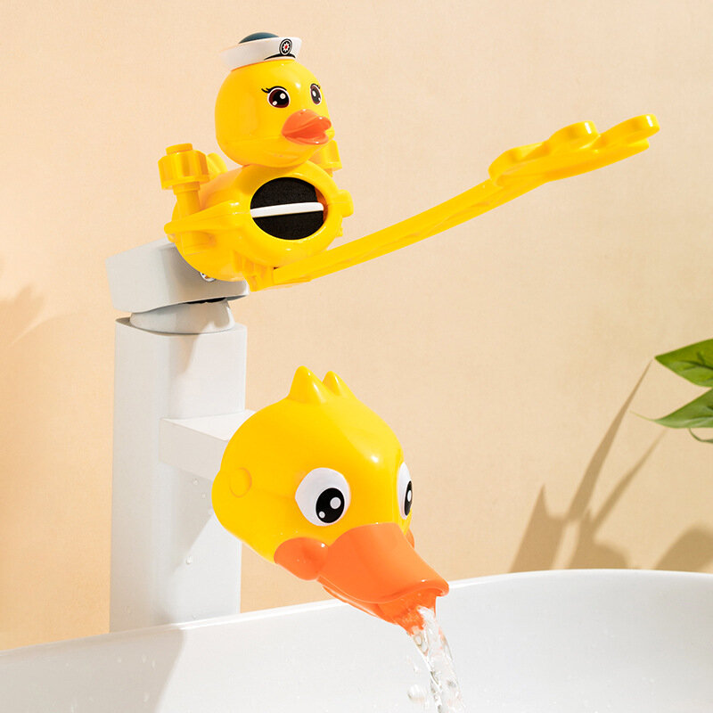 Детский удлинитель для крана, милый мультяшный силиконовый удлинитель для мытья рук, длинный водонепроницаемый направитель воды