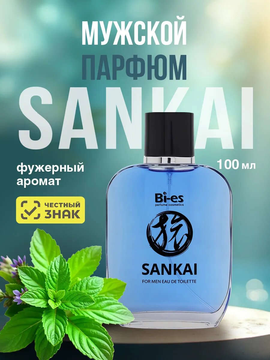 Туалетная вода мужская фруктовый аромат Bi-es Sankai 100мл