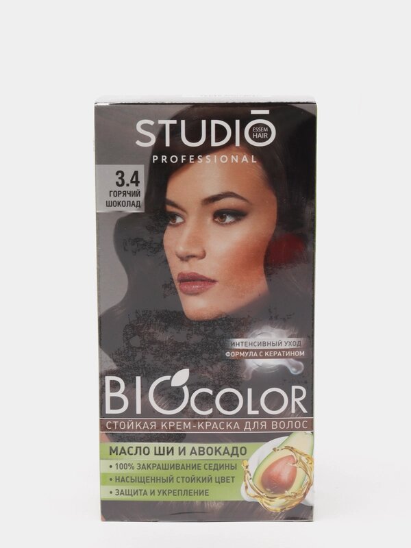 Studio Biocolor Краска для волос 3.4 Горячий шоколад, 50/50/15 мл
