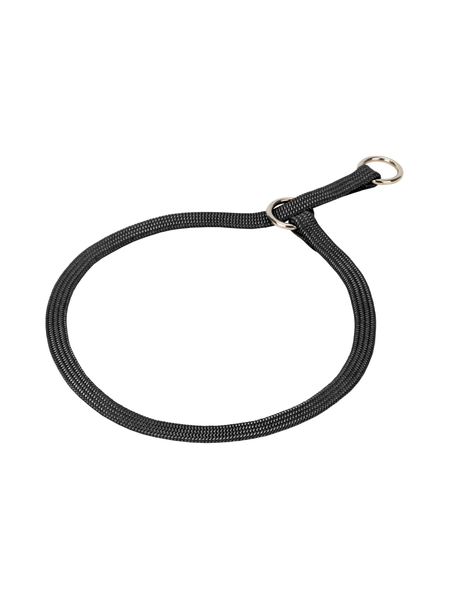 Ошейник-удавка для собак ZooOne с 2-я кольцами (лента-чулок) 10 мм, 50 см (чёрный) 76-2320