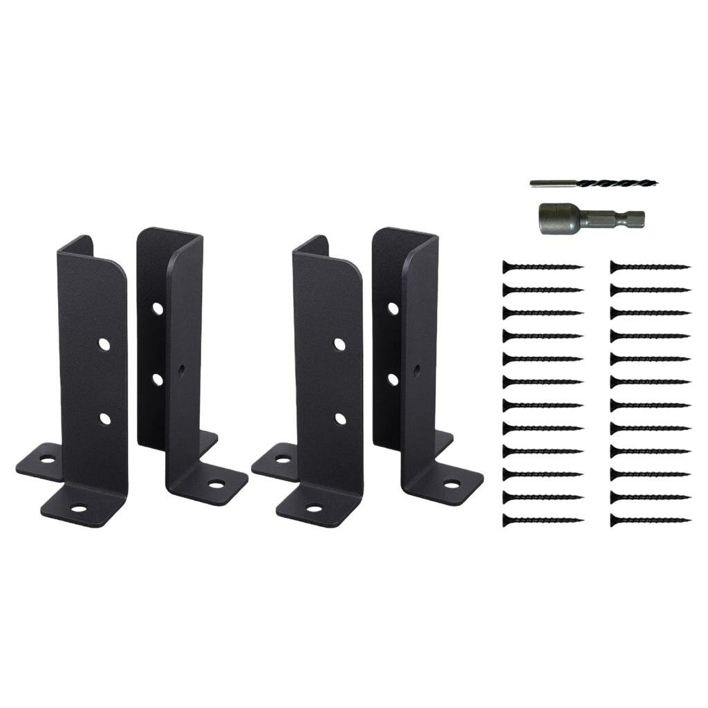 Крепкие регулируемые кронштейны для заборных столбов, 4 штуки