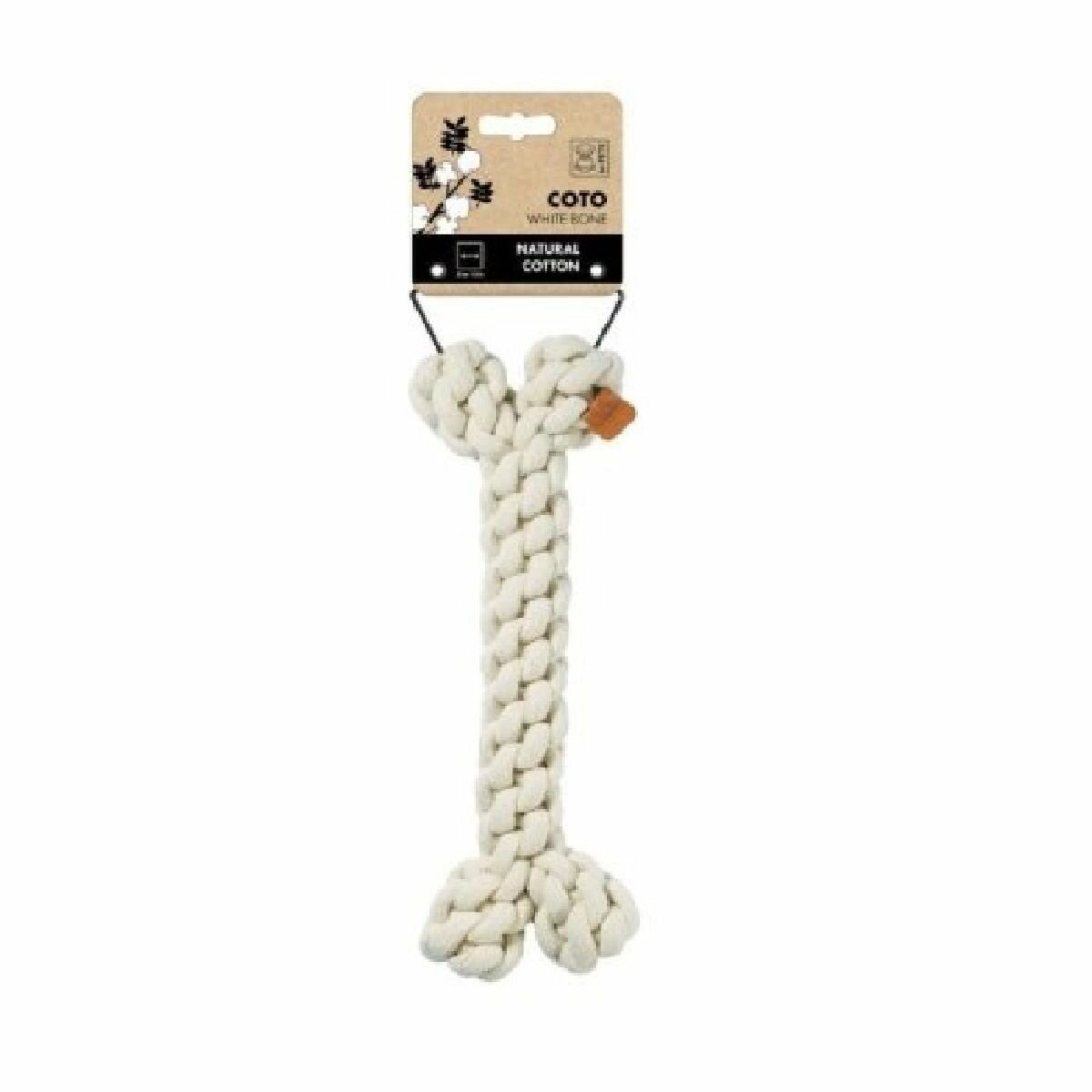 M-PETS Игрушка для собак сото косточка белая 30см (хлопок)