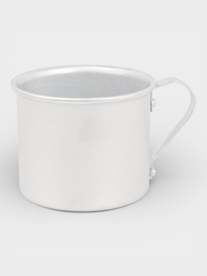 Кружка алюминиевая с ручкой, 0.5 л, d=9 см, толщина 1.2 мм, серебристая