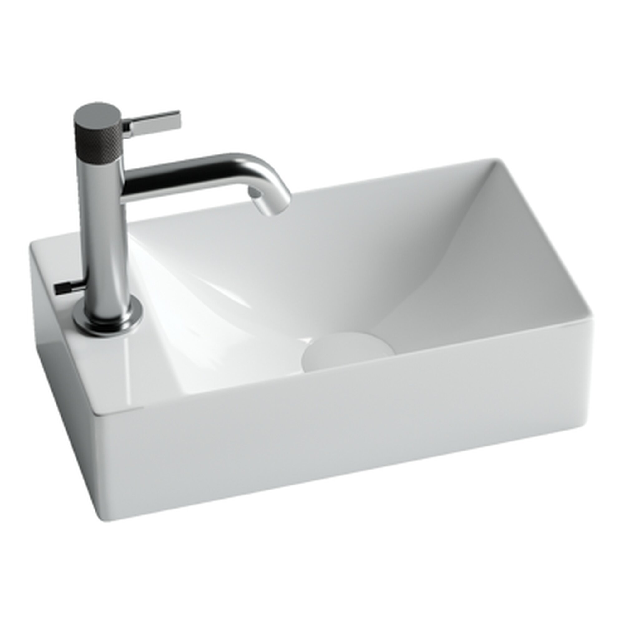 Умывальник подвесной прямоугольный (отверстие под смеситель L) Element 375x215x100мм