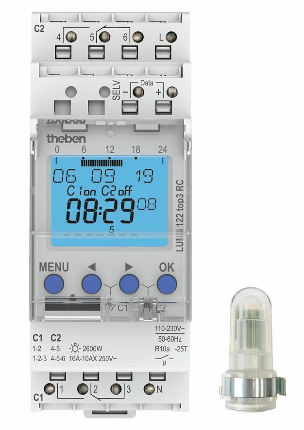 Сумеречный выключатель Theben LUNA 122 top3 RC AL (1220130)