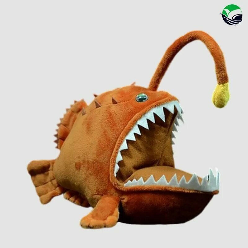 Реалистичная мягкая игрушка Морской чёрт удильщик рыба-монах,25cm