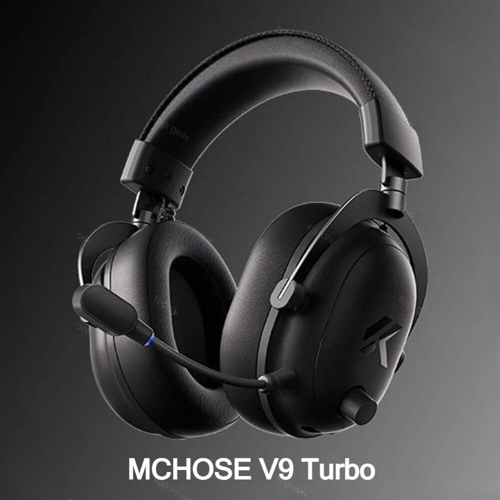 MCHOSE V9 Turbo Игровая гарнитура поддерживает беспроводную связь BT 2.4G с низкой задержкой для киберспорта
