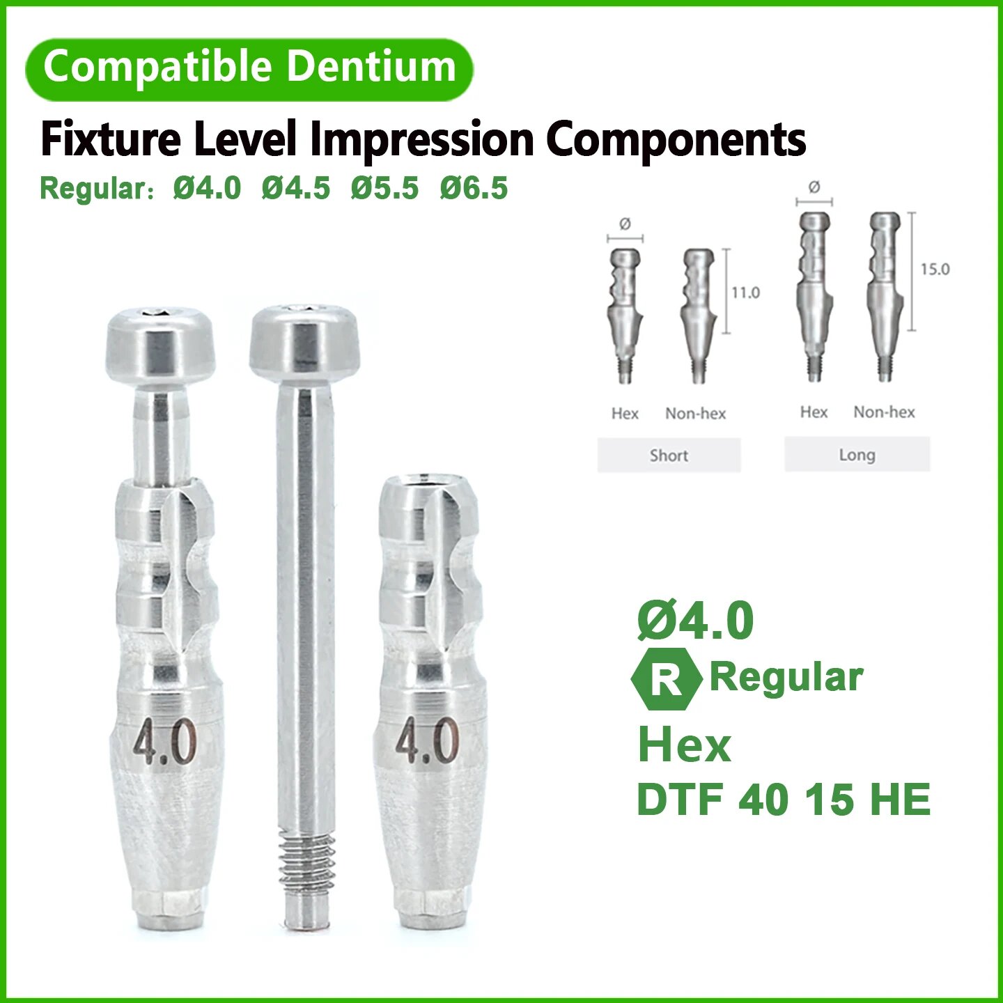 Копинг Dentium DTF 40 15 HE, Ø4.0