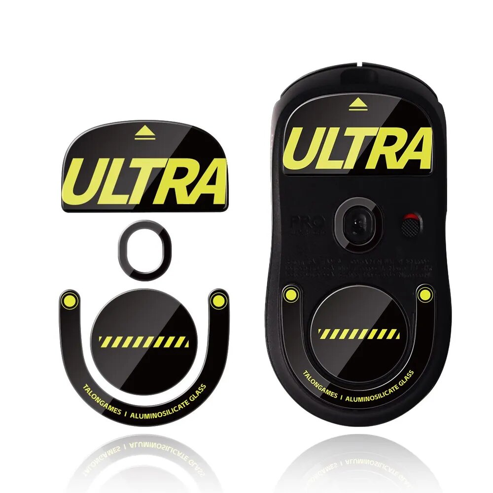 Стеклянные глайды для мыши Logitech G PRO X Superlight 2 Wireless / ножки из закаленного стекла, черные / TALONGAMES