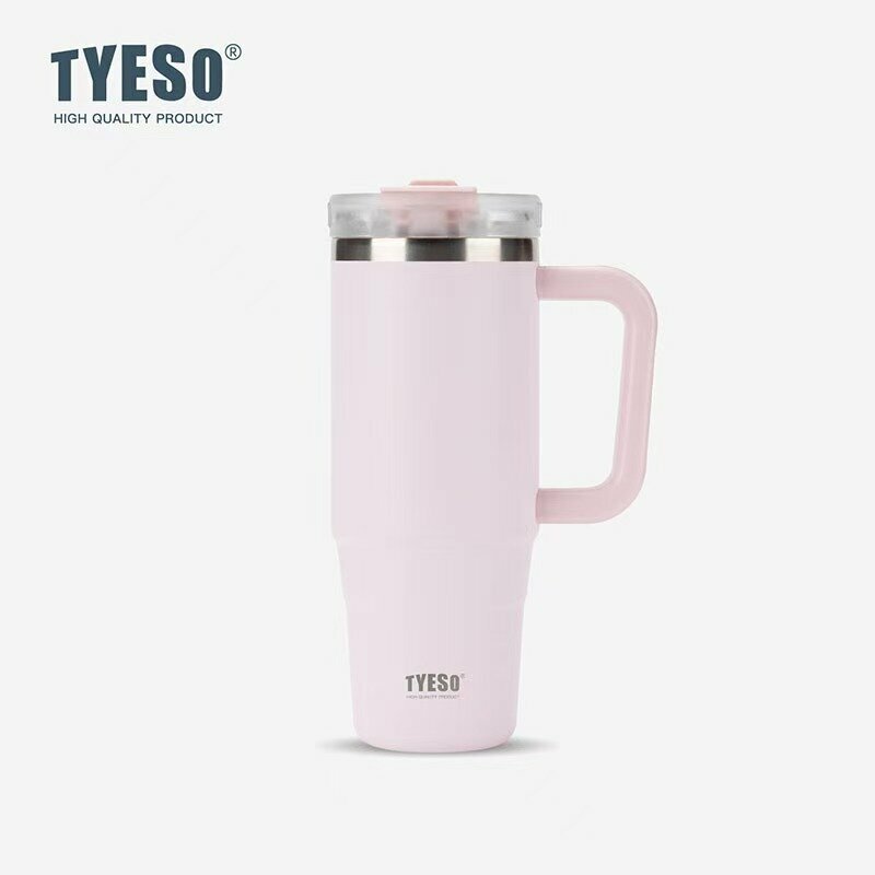 Термос TYESO Ice King большой емкости оснащен ручкой и трубочкой, что делает его идеальным для использования в автомобиле или других ситуациях. Он изготовлен из нержавеющей стали.
