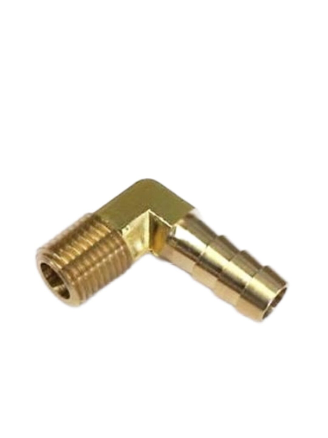 Переходник латунный Угловой наружная резьба 1/4, штуцер 8 мм