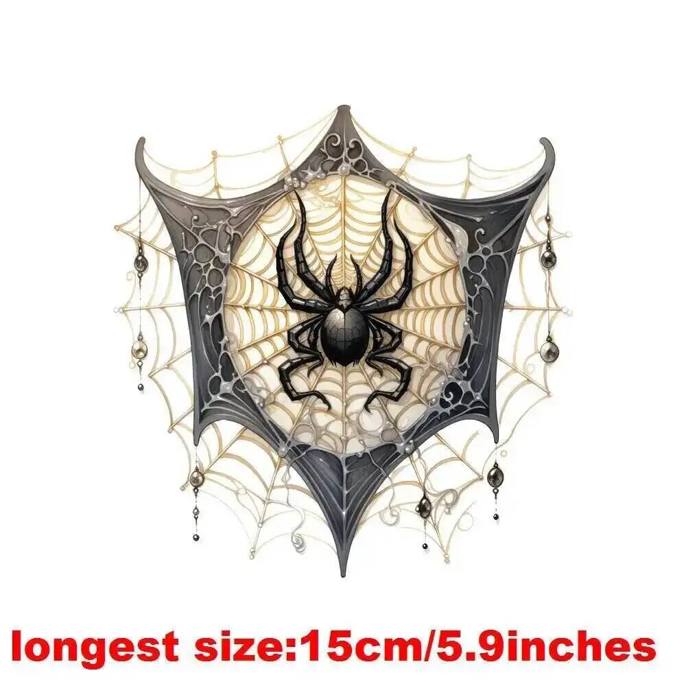 15 см детская теплая DTF переводная паутина тематическая наклейка железная модная женская нашивка на одежду наклейка футболка DIY аппликация