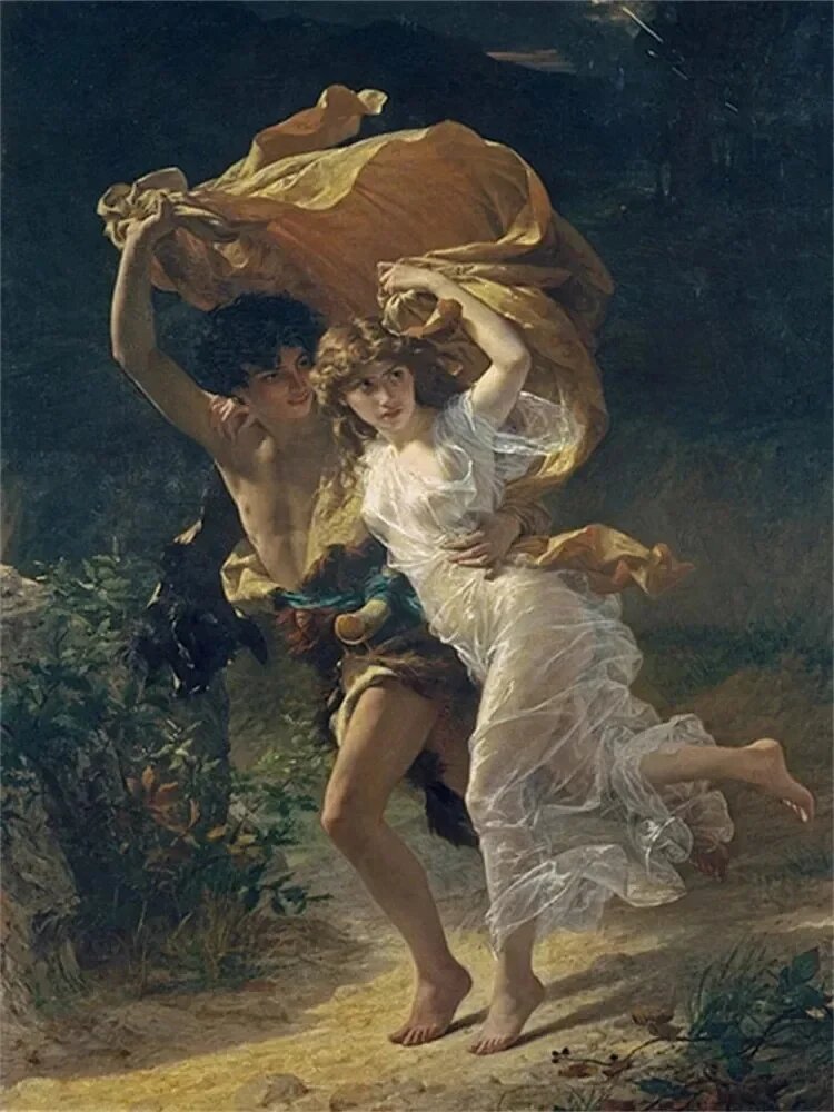 Картина маслом "Ветреная ночь", 50x70 см, цвет 5