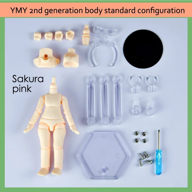 Шарнирное кукольное тело Ymy Ob11 Розовый, Sakura pink