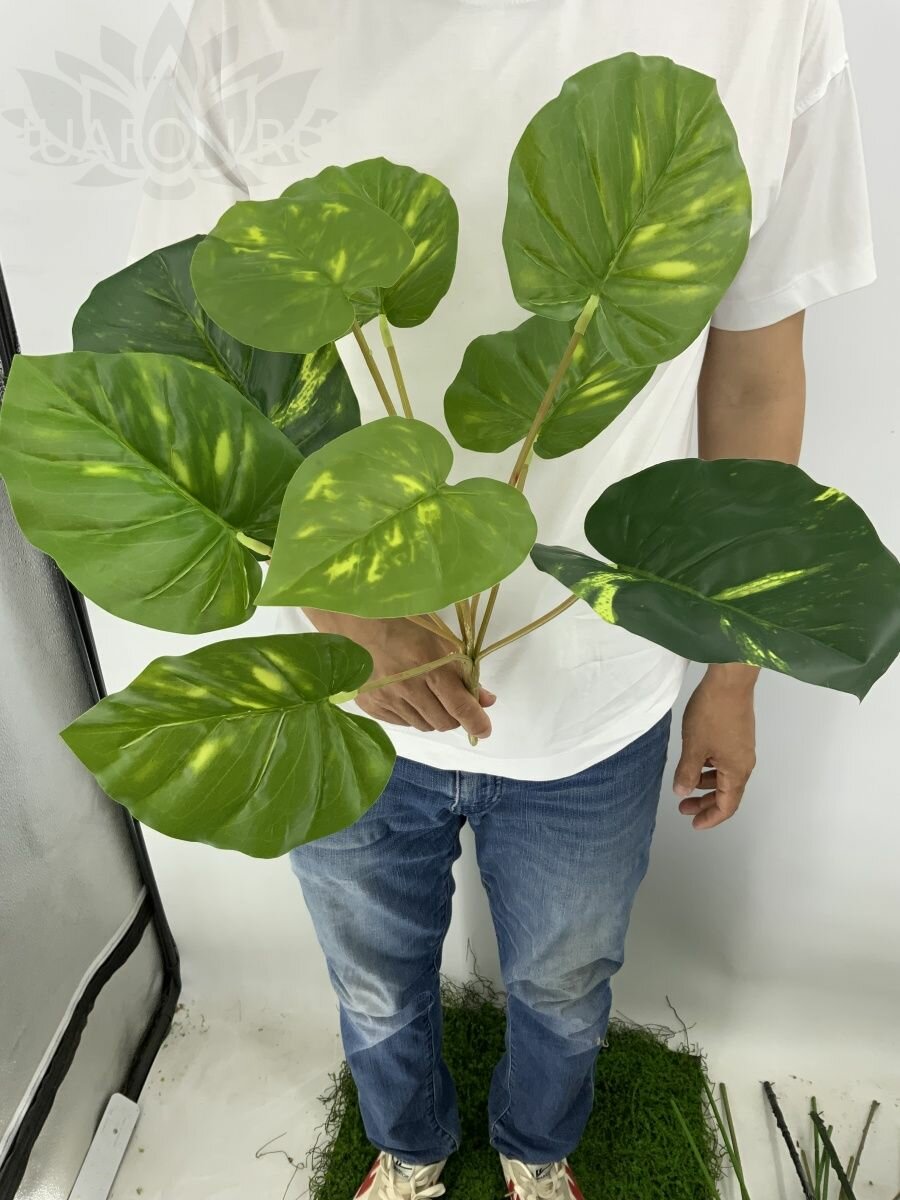 Искусственные цветы зелень для декораторов и фитостен вечнозеленый Потос для кашпо 40см