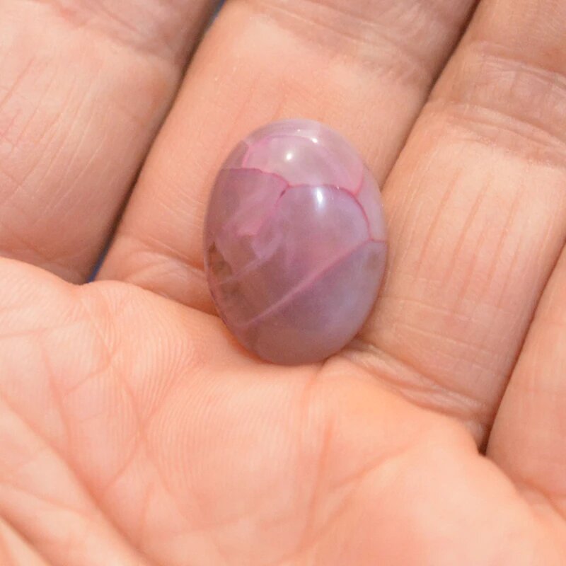 Золотой песок агат кабошон 15x20 мм Фиолетовый, 001