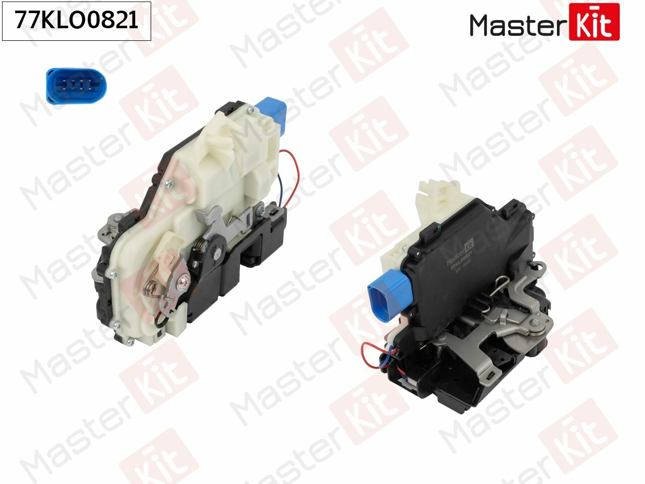 Замок передней левой двери Skoda FABIA I 6Y2 6Y5 6Y3/Volkswagen POLO 9A4 9A2 9N2 9N - MasterKit 77KLO0821