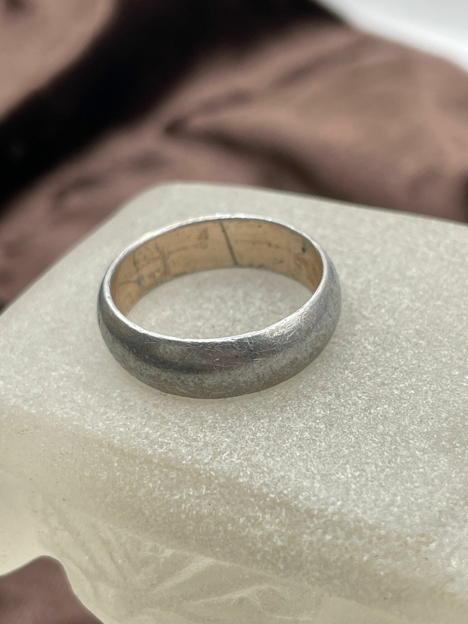 Винтажное кольцо, серебрение, размер 18