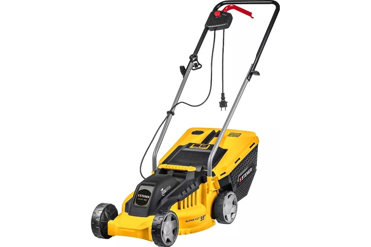 Газонокосилка электрическая STEHER 1300 Вт , ш/с 33 см, 3300 об/мин