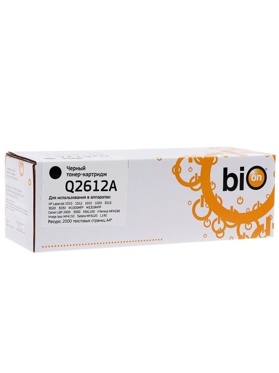 Картридж BiON PT2612A/BCR-Q2612A для HP LaserJet, 2000 страниц, черный