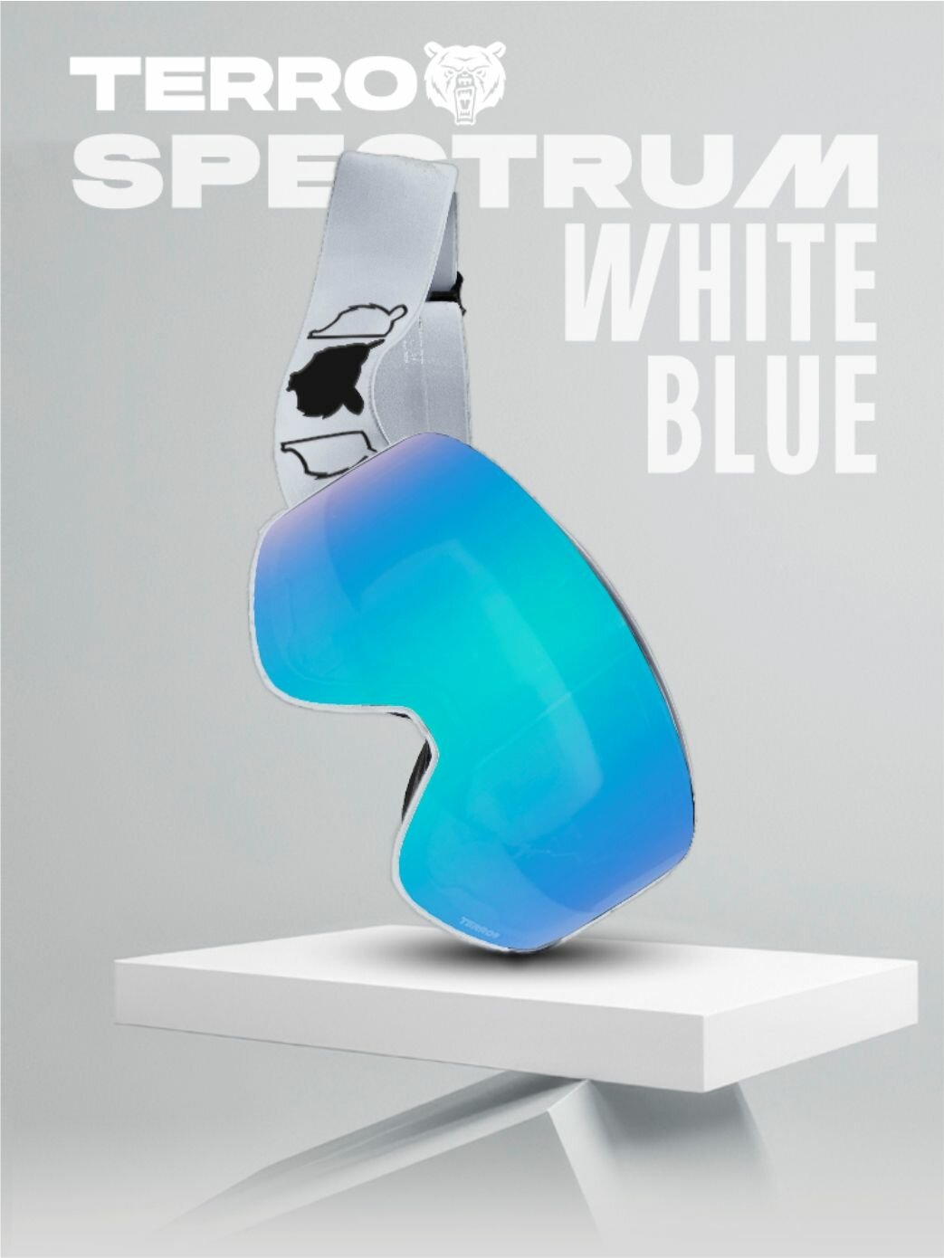 Маска горнолыжная SPECTRUM White-Blue