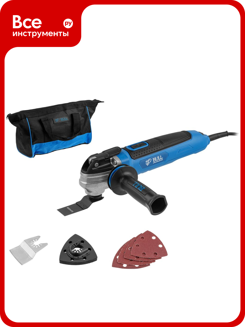 Многофункциональный инструмент BULL (реноватор) SM 3030 QE в кор. + набор оснастки 1335906