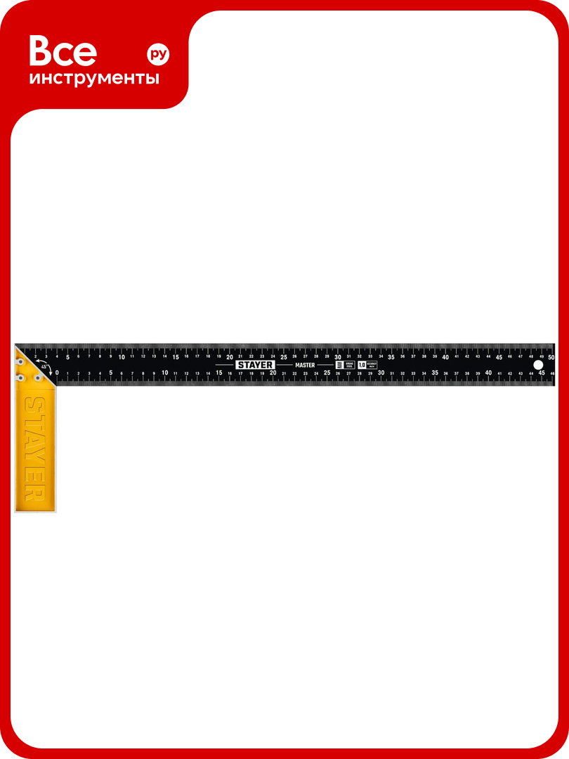 Столярный угольник STAYER 500 мм, со стальным полотном 3430-50