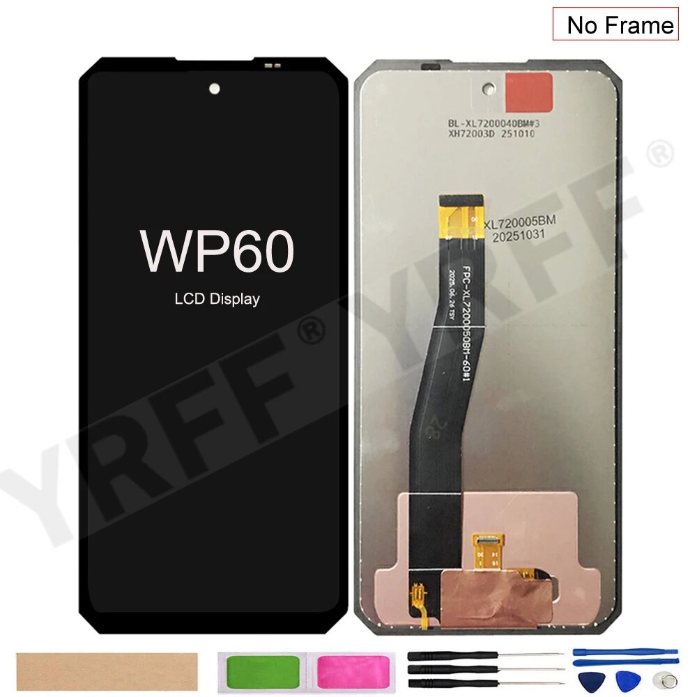 Для Oukitel WP60 оригинальный ЖК-дисплей с цифровым преобразователем сенсорного экрана в сборе, запасные части для телефона