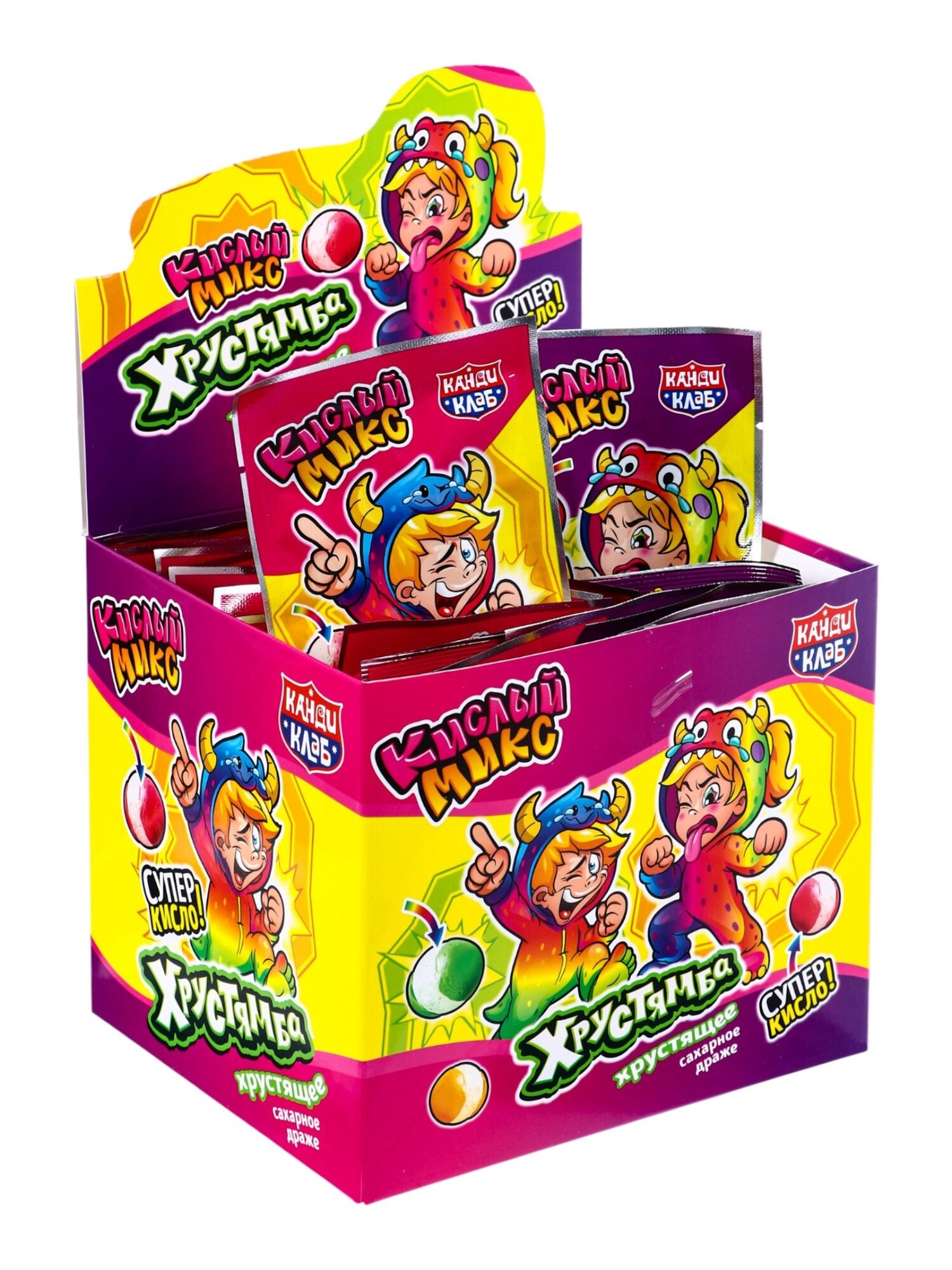 Хрустящее сахарное драже "Хрустямба. Кислый Микс" 10г 10977075
