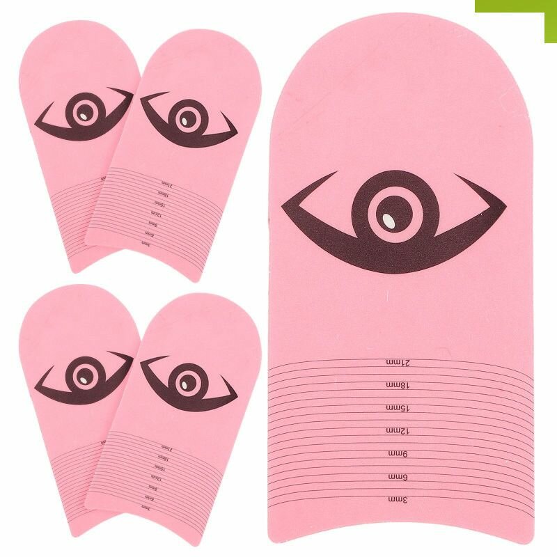 5 шт. Линейка для бровей, инструмент для измерения ресниц, 6.20X3.50X0.10CM