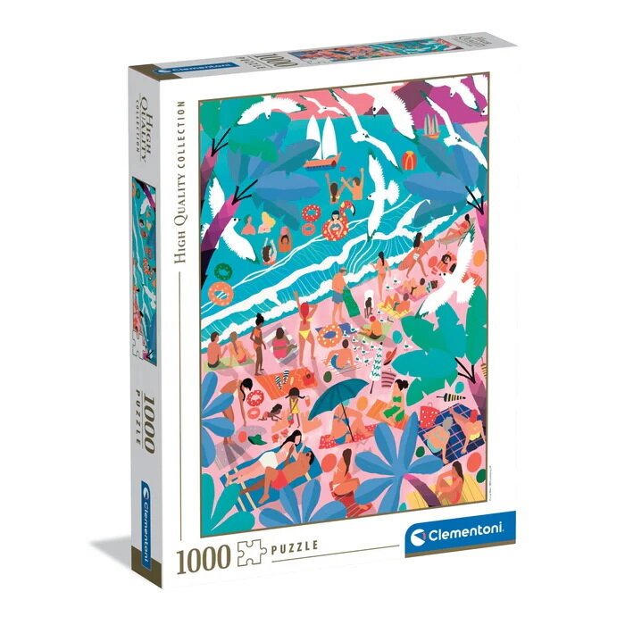 Пазл Clementoni 1000 Воскресенье на пляже, арт.39891, классический