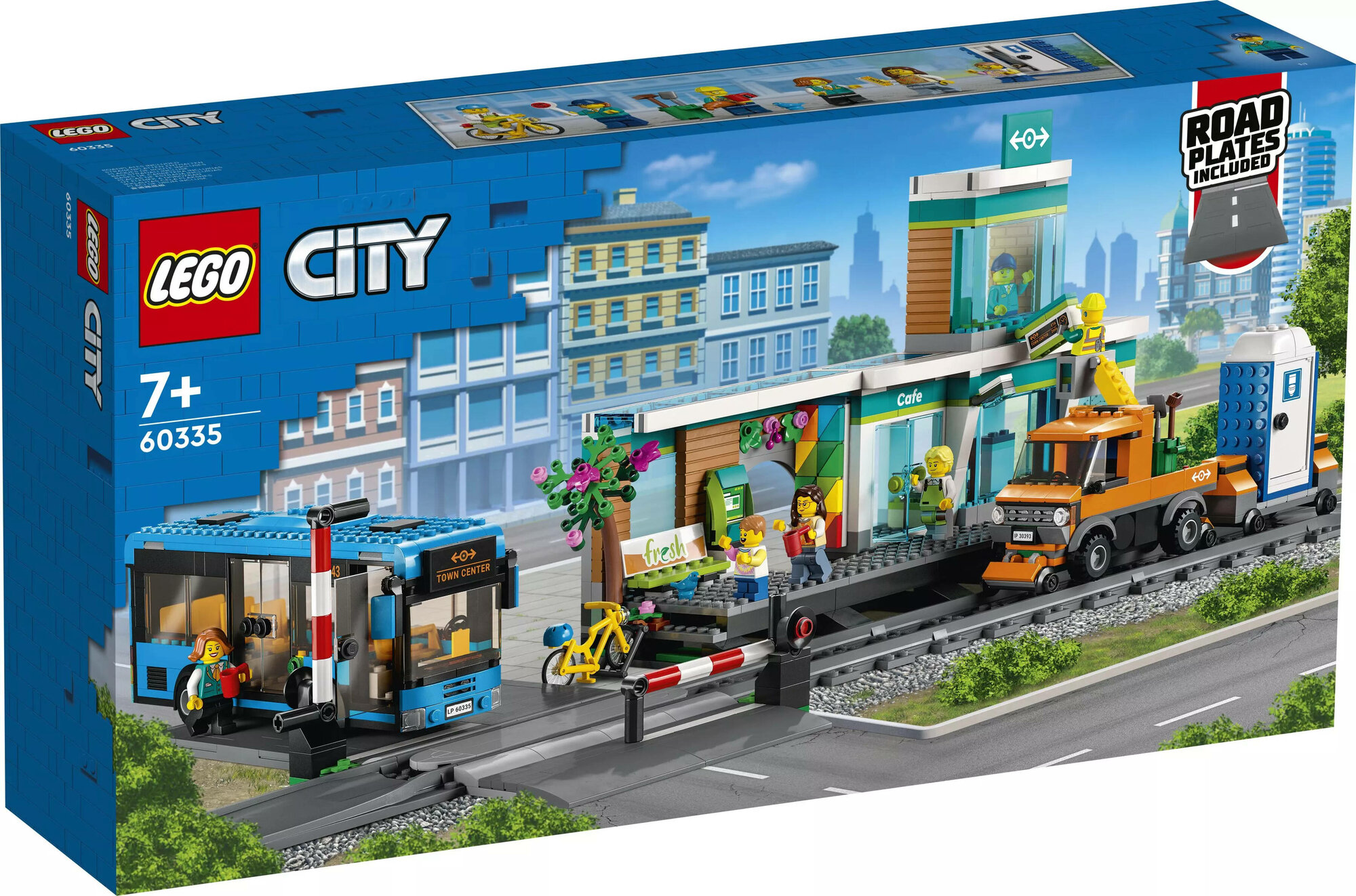 Конструктор LEGO City 60335 Железнодорожная станция, 907 деталей, от 7 лет, 2022 год