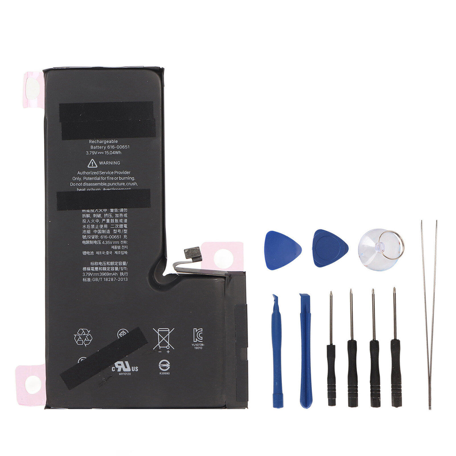 Аккумулятор для замены 3969 мАч с инструментами для iPhone 11 Pro Max (модели A2218/A2161/A2220)